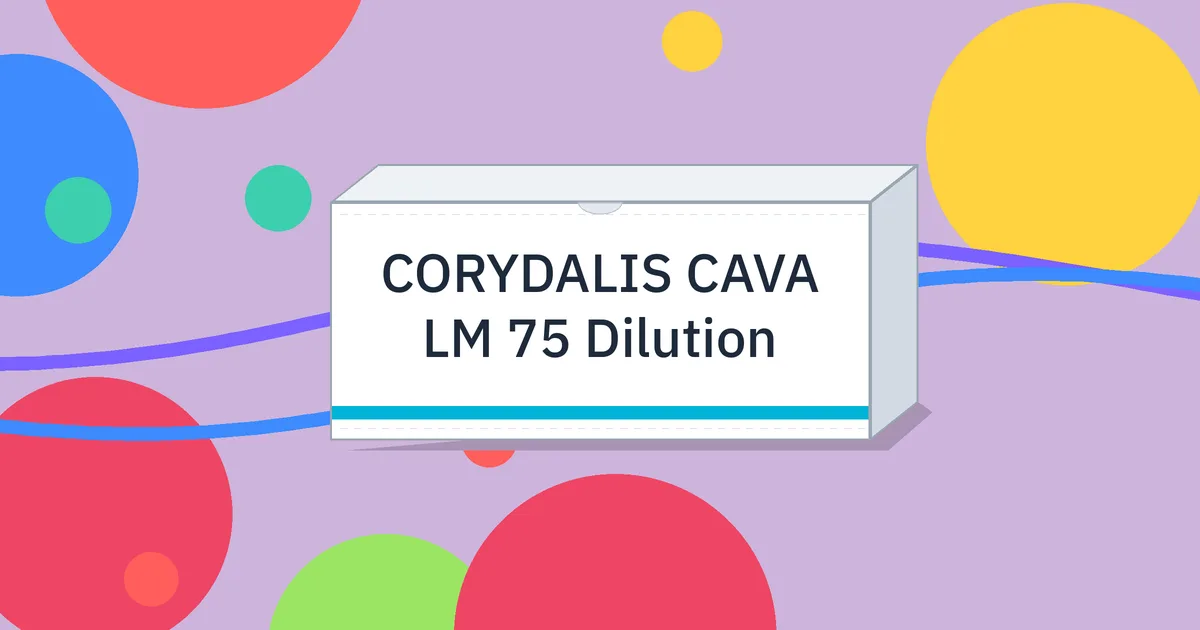 Symbolbild: Packung mit der Aufschrift CORYDALIS CAVA LM 75 Dilution (PZN 13453795) – Verfügbarkeit und Bezug in Apotheken in Frankfurt am Main
