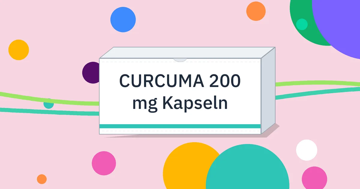 Symbolbild: Packung mit der Aufschrift CURCUMA 200 mg Kapseln (PZN 10982429) – Verfügbarkeit und Bezug in Apotheken in Frankfurt am Main
