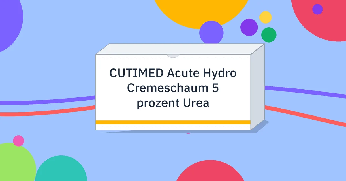 Symbolbild: Packung mit der Aufschrift CUTIMED Acute Hydro Cremeschaum 5 prozent Urea (PZN 18729210) – Verfügbarkeit und Bezug in Apotheken in Frankfurt am Main