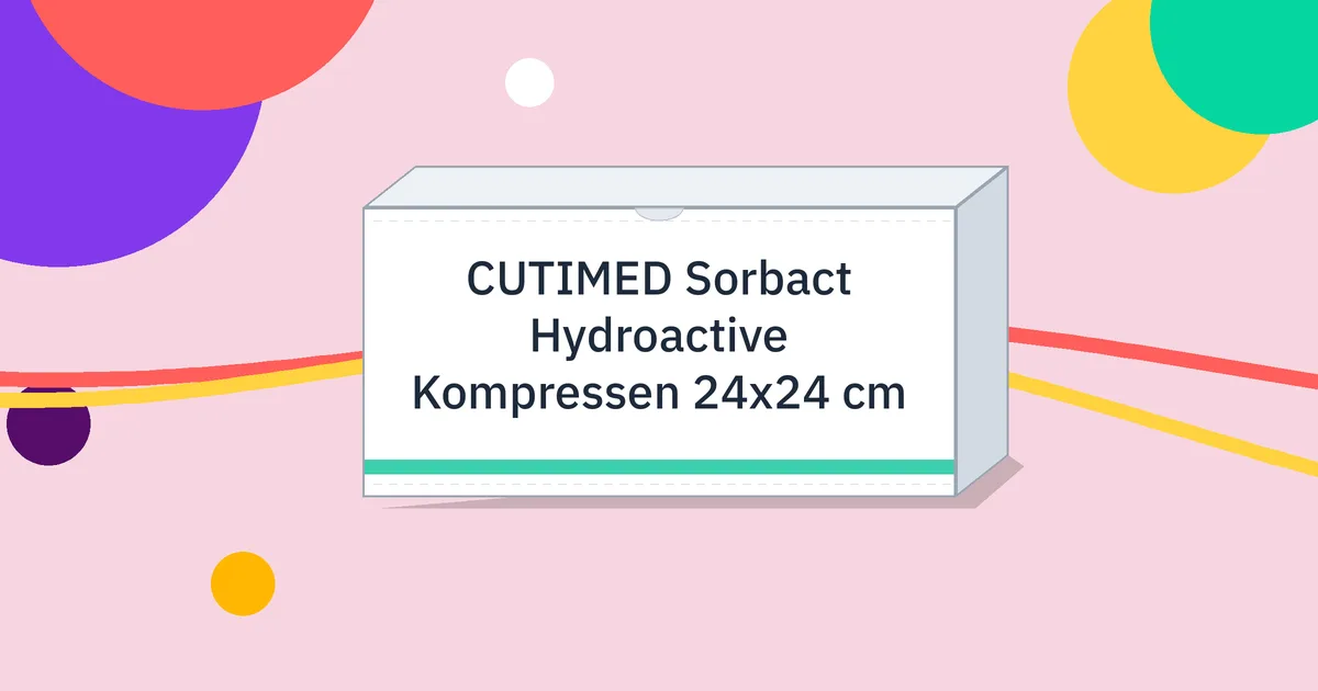 Symbolbild: Packung mit der Aufschrift CUTIMED Sorbact Hydroactive Kompressen 24x24 cm (PZN 15590786) – Verfügbarkeit und Bezug in Apotheken in Frankfurt am Main