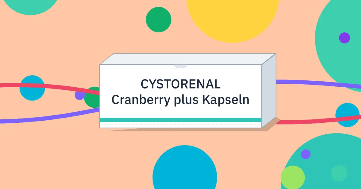 Symbolbild: Packung mit der Aufschrift CYSTORENAL Cranberry plus Kapseln (PZN 01174860) – Verfügbarkeit und Bezug in Apotheken in Frankfurt am Main