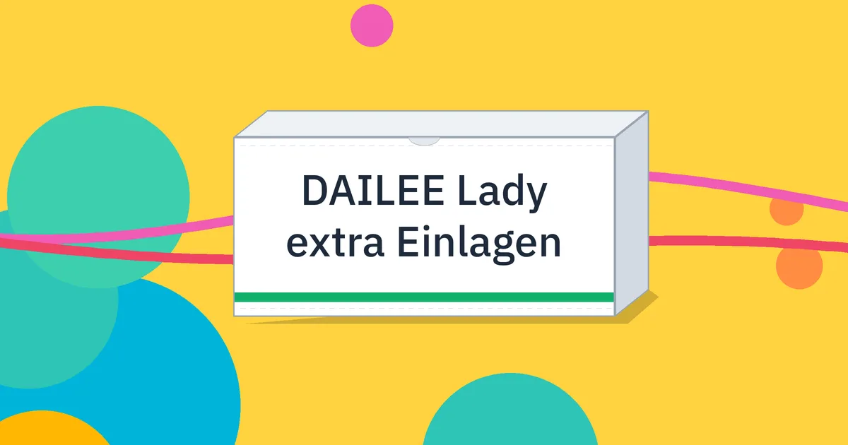 Symbolbild: Packung mit der Aufschrift DAILEE Lady extra Einlagen (PZN 18820991) – Verfügbarkeit und Bezug in Apotheken in Frankfurt am Main