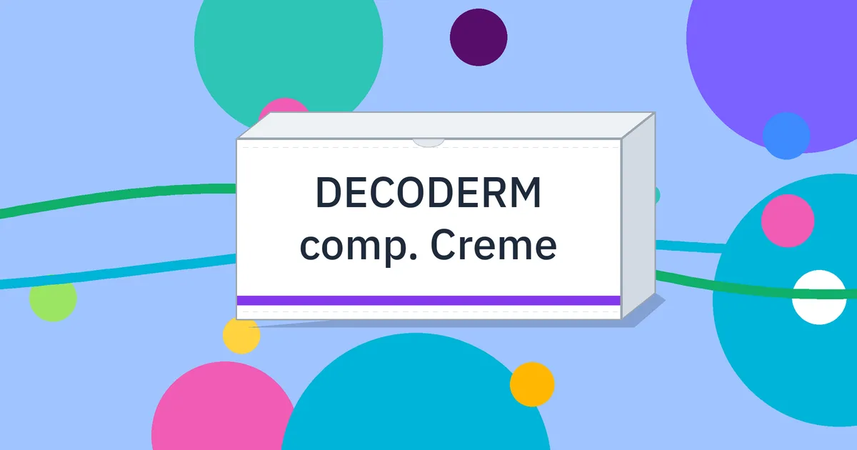 Symbolbild: Packung mit der Aufschrift DECODERM comp. Creme (PZN 01262050) – Verfügbarkeit und Bezug in Apotheken in Frankfurt am Main