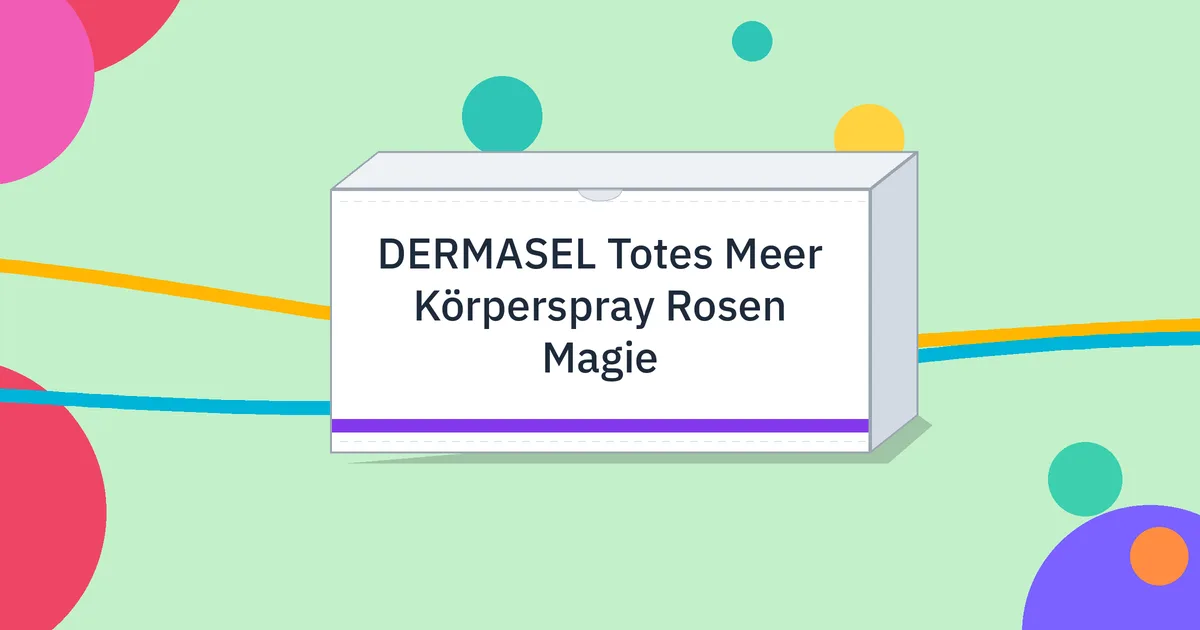 Symbolbild: Packung mit der Aufschrift DERMASEL Totes Meer Körperspray Rosen Magie (PZN 18323703) – Verfügbarkeit und Bezug in Apotheken in Frankfurt am Main