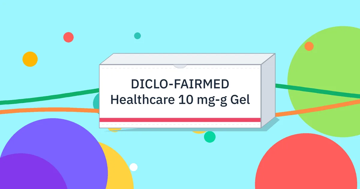 Symbolbild: Packung mit der Aufschrift DICLO-FAIRMED Healthcare 10 mg-g Gel (PZN 16500118) – Verfügbarkeit und Bezug in Apotheken in Frankfurt am Main