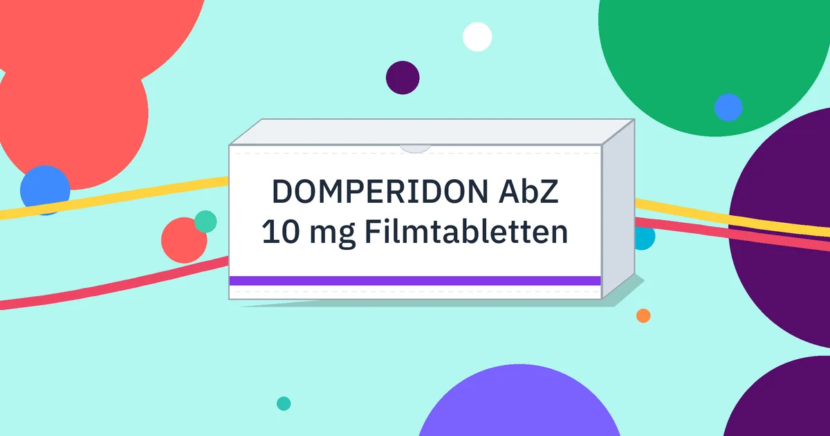 Symbolbild: Packung mit der Aufschrift DOMPERIDON AbZ 10 mg Filmtabletten (PZN 03041347) – Verfügbarkeit und Bezug in Apotheken in Frankfurt am Main