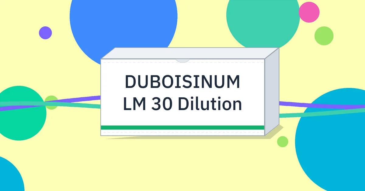 Symbolbild: Packung mit der Aufschrift DUBOISINUM LM 30 Dilution (PZN 13467691) – Verfügbarkeit und Bezug in Apotheken in Frankfurt am Main