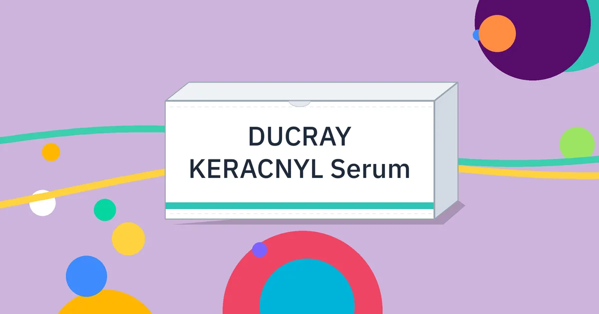 Symbolbild: Packung mit der Aufschrift DUCRAY KERACNYL Serum (PZN 14366638) – Verfügbarkeit und Bezug in Apotheken in Frankfurt am Main