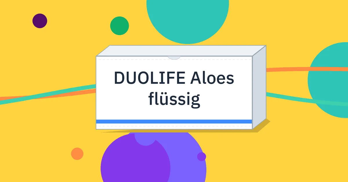 Symbolbild: Packung mit der Aufschrift DUOLIFE Aloes flüssig (PZN 16683515) – Verfügbarkeit und Bezug in Apotheken in Frankfurt am Main