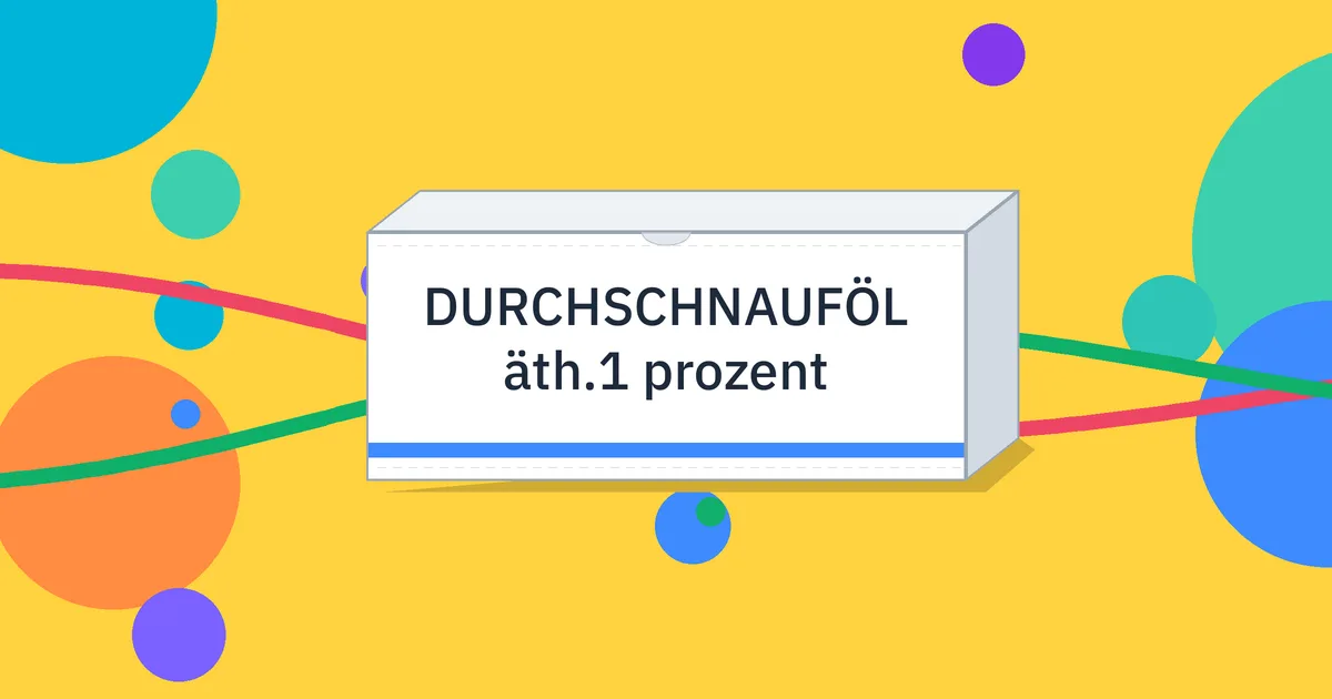 Symbolbild: Packung mit der Aufschrift DURCHSCHNAUFÖL äth.1 prozent (PZN 18790913) – Verfügbarkeit und Bezug in Apotheken in Frankfurt am Main