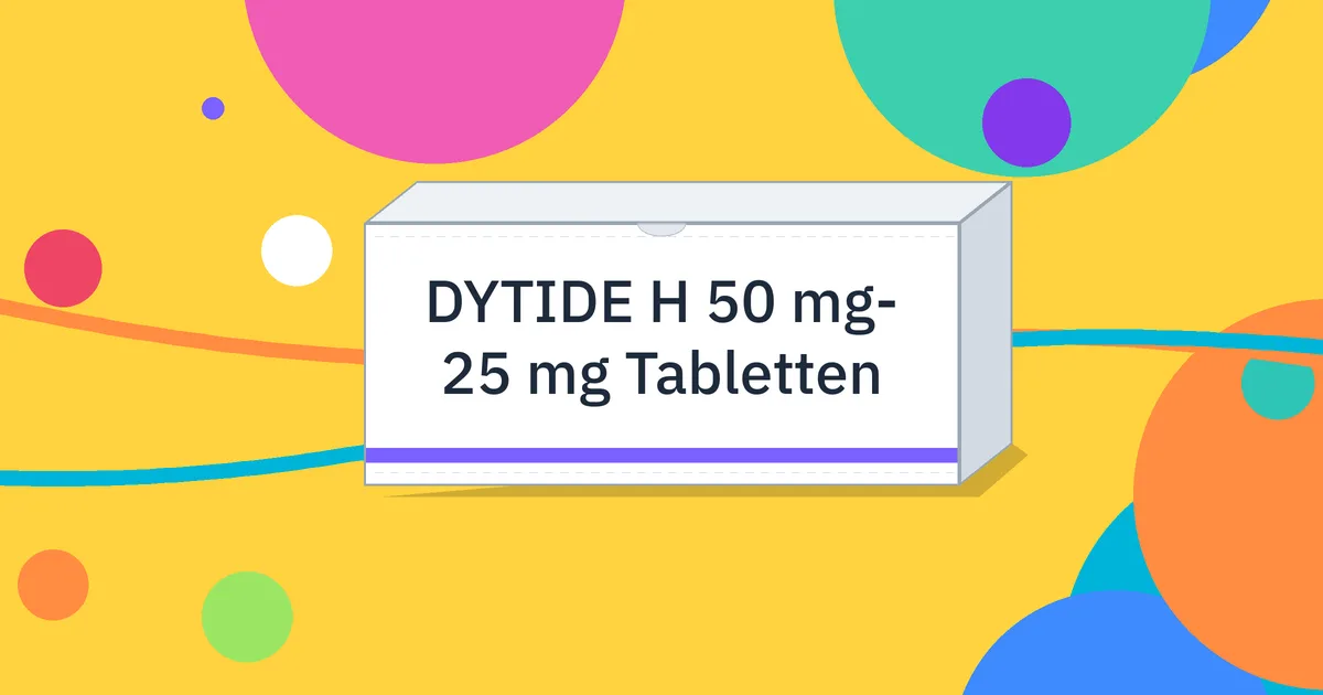 Symbolbild: Packung mit der Aufschrift DYTIDE H 50 mg-25 mg Tabletten (PZN 02516943) – Verfügbarkeit und Bezug in Apotheken in Frankfurt am Main