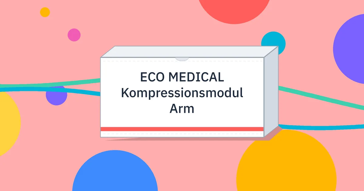 Symbolbild: Packung mit der Aufschrift ECO MEDICAL Kompressionsmodul Arm (PZN 10555093) – Verfügbarkeit und Bezug in Apotheken in Frankfurt am Main
