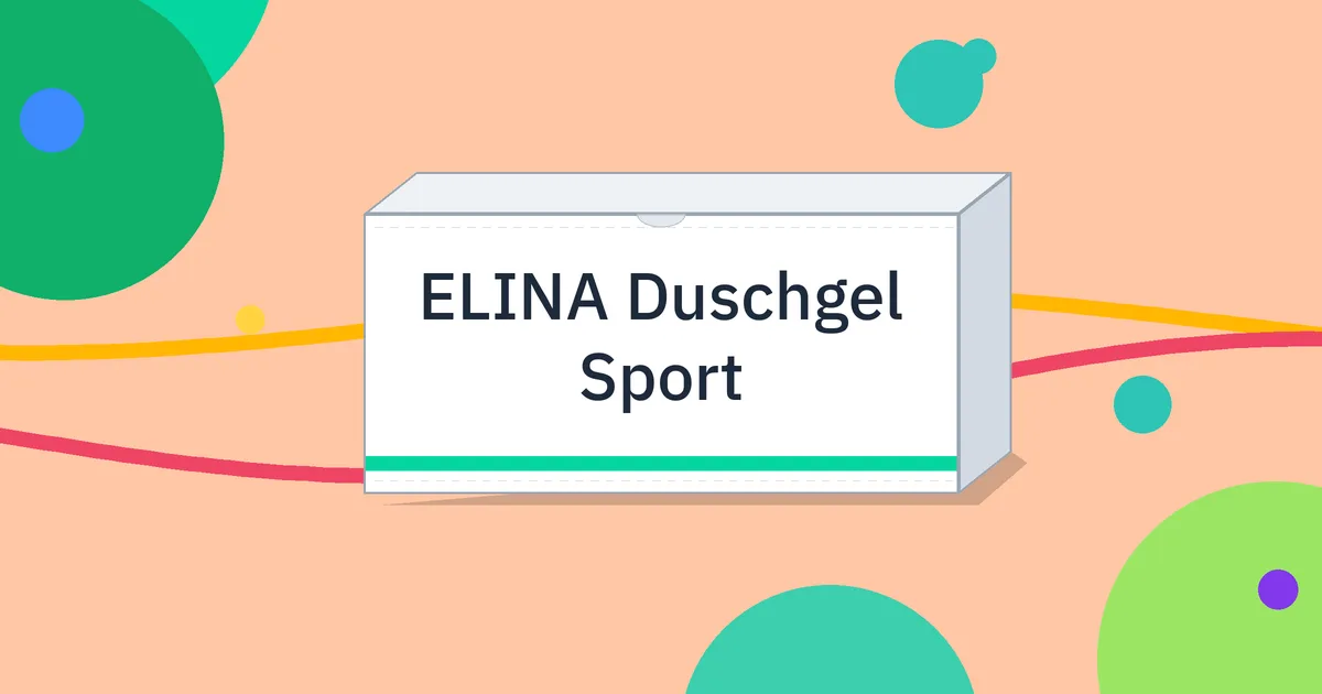 Symbolbild: Packung mit der Aufschrift ELINA Duschgel Sport (PZN 19366577) – Verfügbarkeit und Bezug in Apotheken in Frankfurt am Main