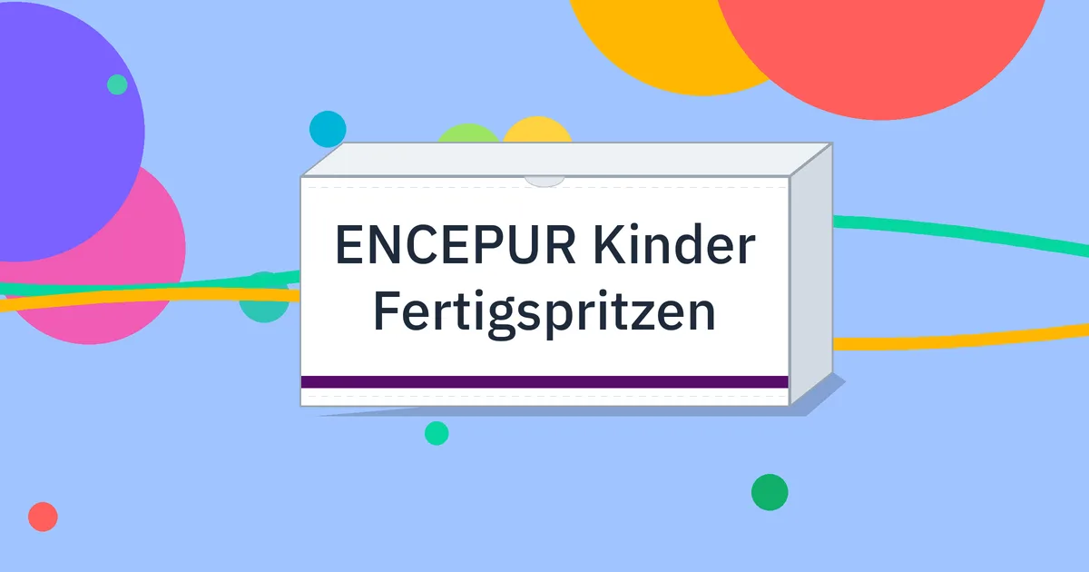 Symbolbild: Packung mit der Aufschrift ENCEPUR Kinder Fertigspritzen (PZN 16632676) – Verfügbarkeit und Bezug in Apotheken in Frankfurt am Main