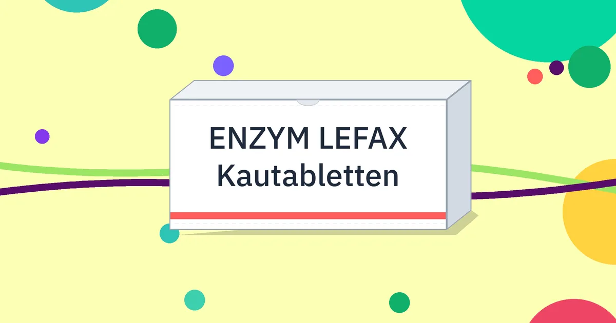 Symbolbild: Packung mit der Aufschrift ENZYM LEFAX Kautabletten (PZN 03641389) – Verfügbarkeit und Bezug in Apotheken in Frankfurt am Main