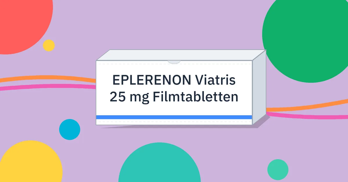 Symbolbild: Packung mit der Aufschrift EPLERENON Viatris 25 mg Filmtabletten (PZN 20650622) – Verfügbarkeit und Bezug in Apotheken in Frankfurt am Main