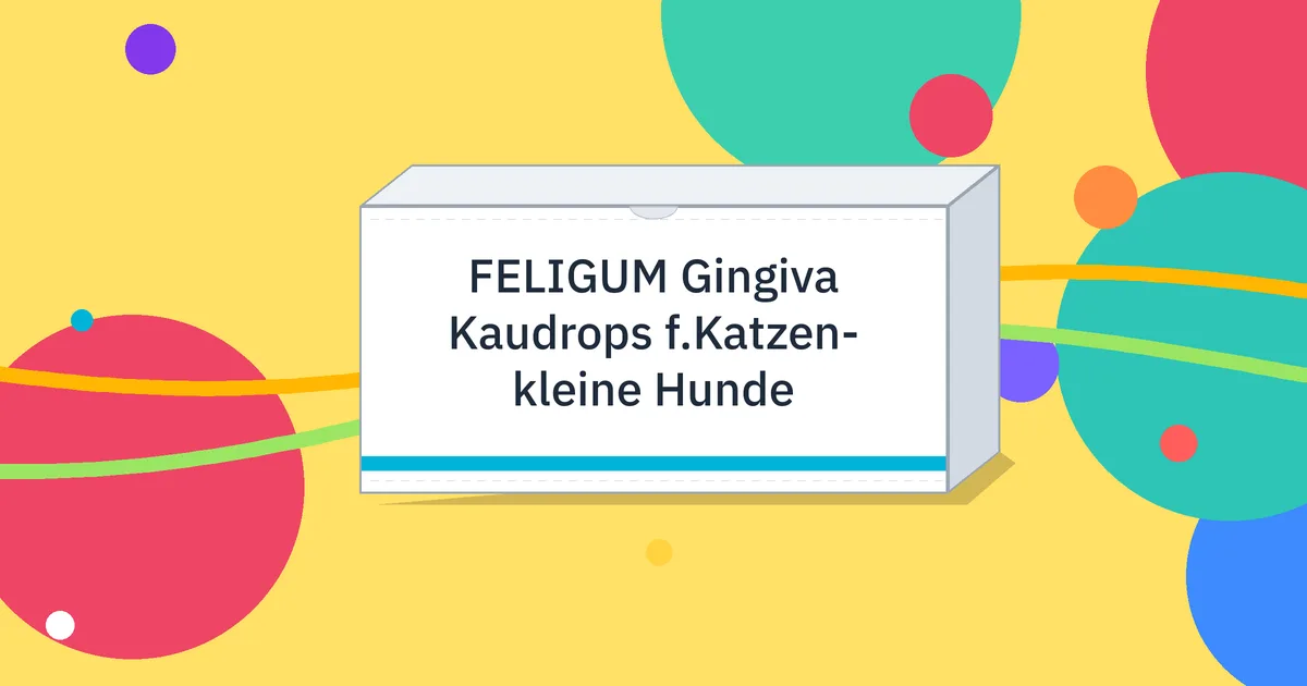 Symbolbild: Packung mit der Aufschrift FELIGUM Gingiva Kaudrops f.Katzen-kleine Hunde (PZN 11096055) – Verfügbarkeit und Bezug in Apotheken in Frankfurt am Main