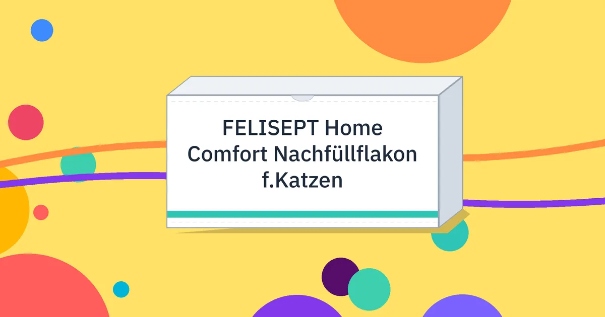 Symbolbild: Packung mit der Aufschrift FELISEPT Home Comfort Nachfüllflakon f.Katzen (PZN 19281119) – Verfügbarkeit und Bezug in Apotheken in Frankfurt am Main
