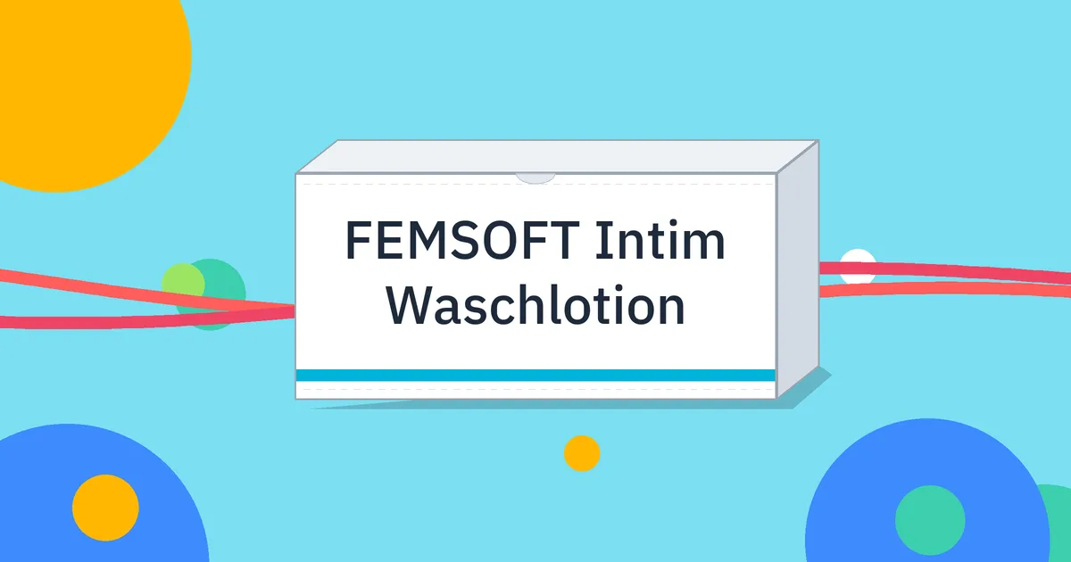 Symbolbild: Packung mit der Aufschrift FEMSOFT Intim Waschlotion (PZN 03953143) – Verfügbarkeit und Bezug in Apotheken in Frankfurt am Main