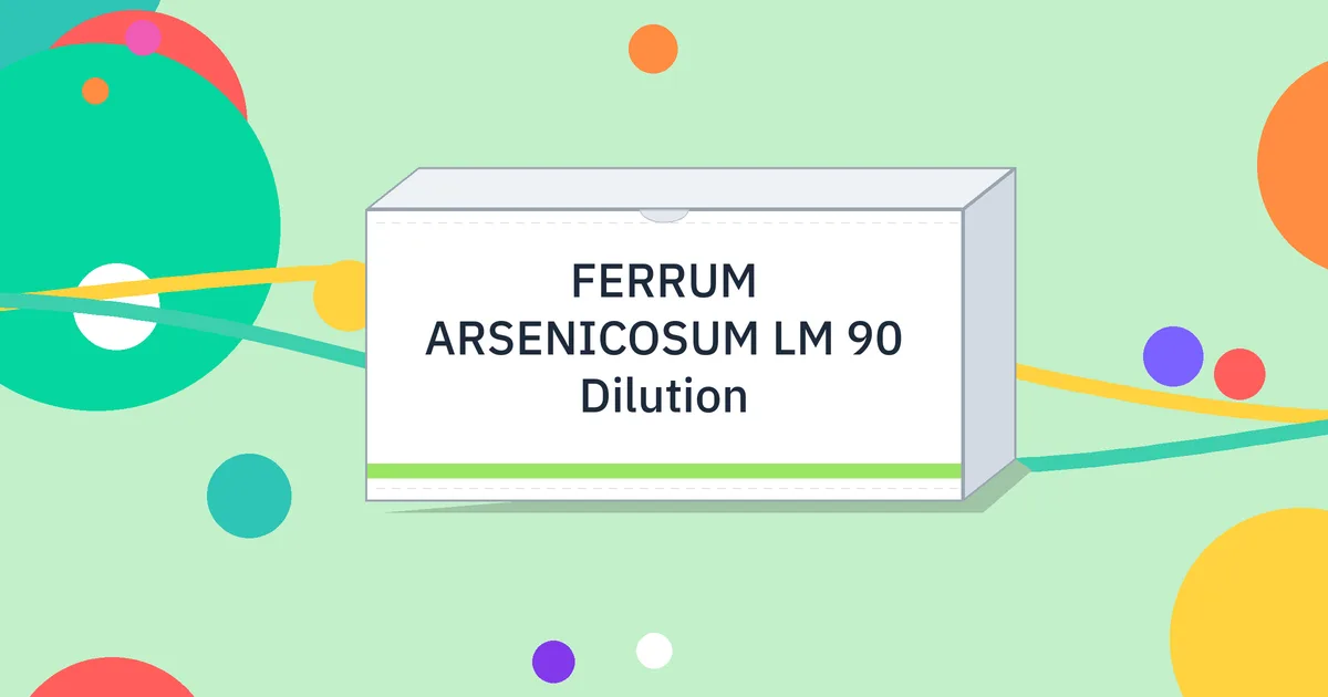 Symbolbild: Packung mit der Aufschrift FERRUM ARSENICOSUM LM 90 Dilution (PZN 12847782) – Verfügbarkeit und Bezug in Apotheken in Frankfurt am Main