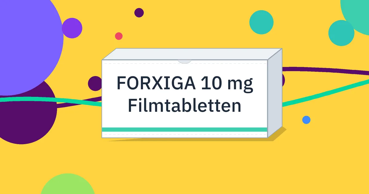 Symbolbild: Packung mit der Aufschrift FORXIGA 10 mg Filmtabletten (PZN 20168894) – Verfügbarkeit und Bezug in Apotheken in Frankfurt am Main