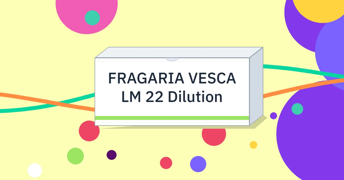 Symbolbild: Packung mit der Aufschrift FRAGARIA VESCA LM 22 Dilution (PZN 13490767) – Verfügbarkeit und Bezug in Apotheken in Frankfurt am Main