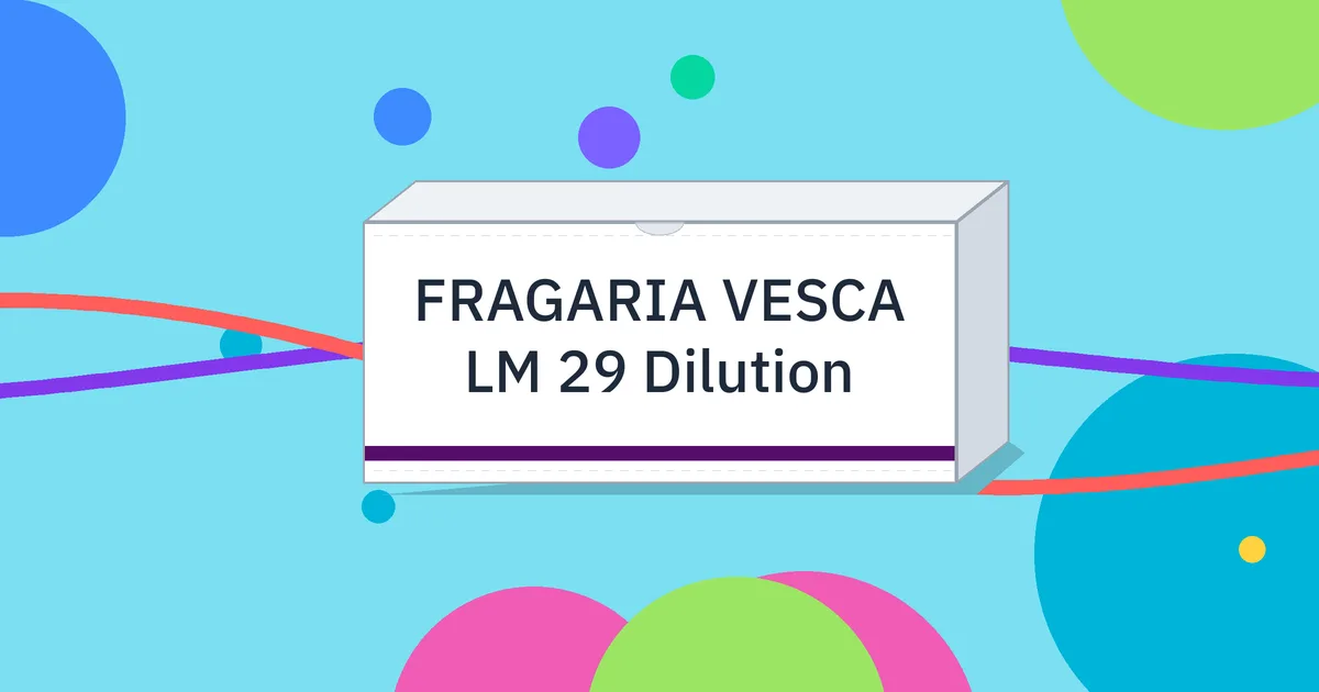 Symbolbild: Packung mit der Aufschrift FRAGARIA VESCA LM 29 Dilution (PZN 13490856) – Verfügbarkeit und Bezug in Apotheken in Frankfurt am Main