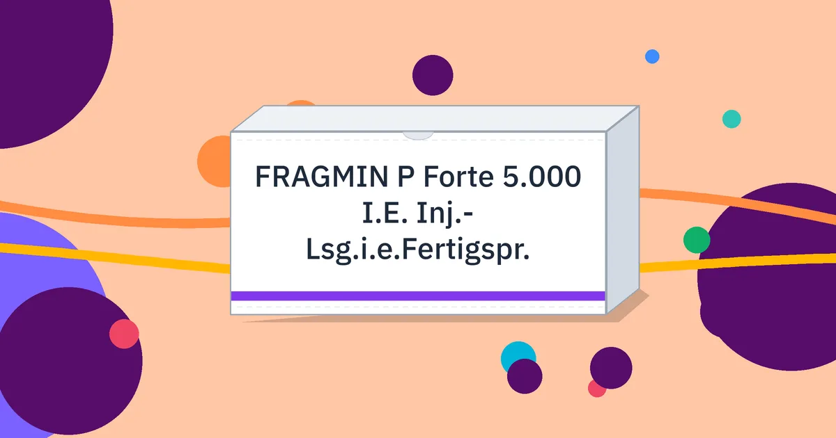 Symbolbild: Packung mit der Aufschrift FRAGMIN P Forte 5.000 I.E. Inj.-Lsg.i.e.Fertigspr. (PZN 07503945) – Verfügbarkeit und Bezug in Apotheken in Frankfurt am Main