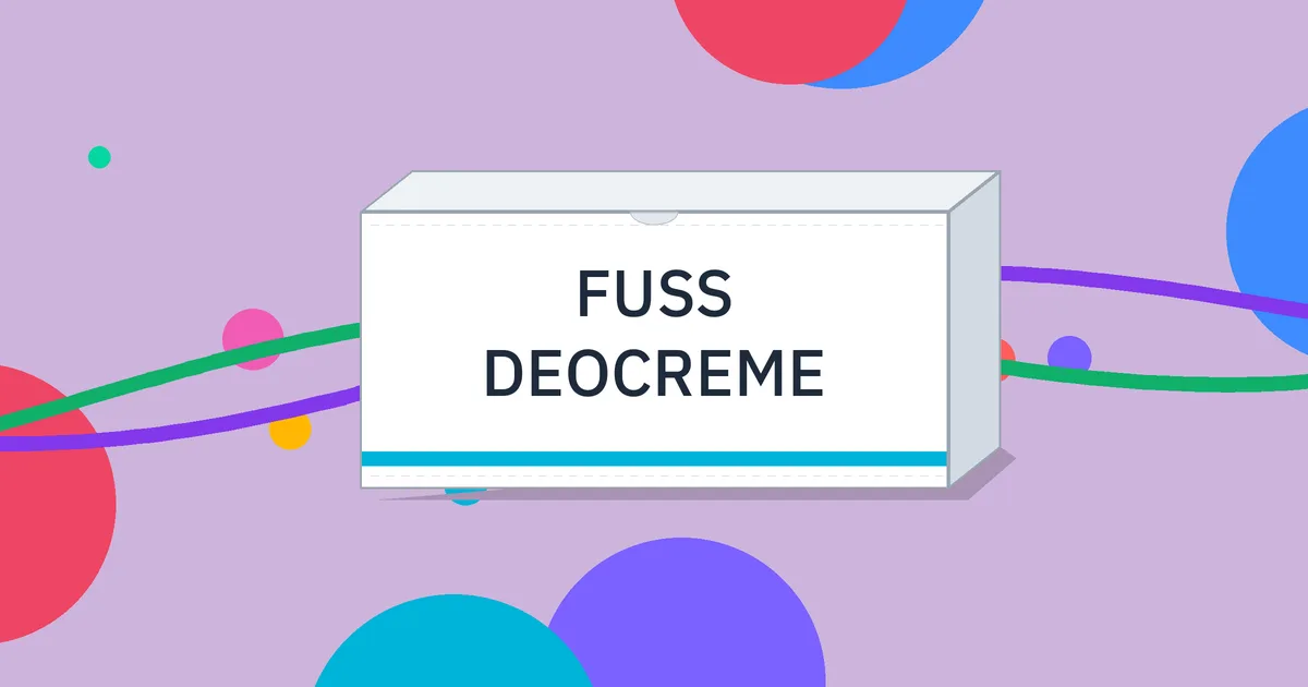Symbolbild: Packung mit der Aufschrift FUSS DEOCREME (PZN 19907493) – Verfügbarkeit und Bezug in Apotheken in Frankfurt am Main