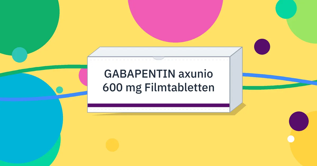 Symbolbild: Packung mit der Aufschrift GABAPENTIN axunio 600 mg Filmtabletten (PZN 18705020) – Verfügbarkeit und Bezug in Apotheken in Frankfurt am Main