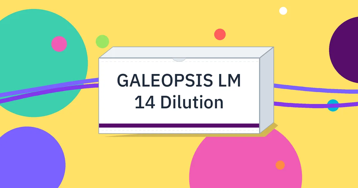 Symbolbild: Packung mit der Aufschrift GALEOPSIS LM 14 Dilution (PZN 13496221) – Verfügbarkeit und Bezug in Apotheken in Frankfurt am Main