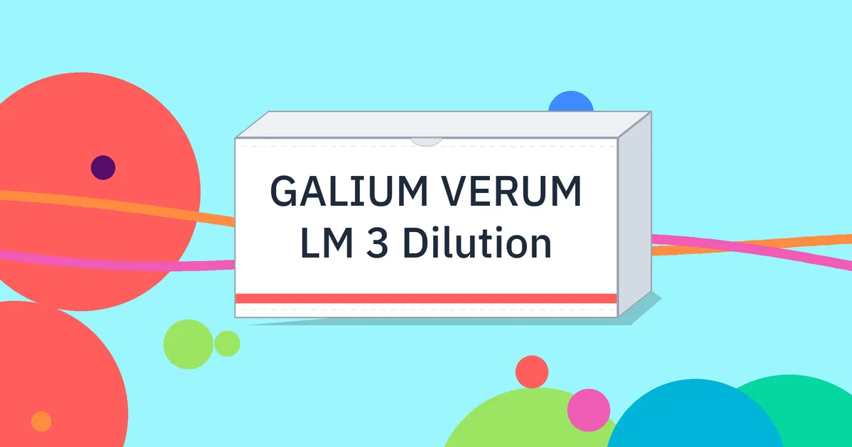 Symbolbild: Packung mit der Aufschrift GALIUM VERUM LM 3 Dilution (PZN 13497479) – Verfügbarkeit und Bezug in Apotheken in Frankfurt am Main