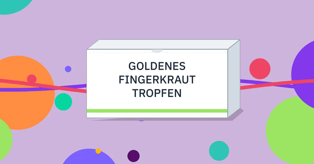Symbolbild: Packung mit der Aufschrift GOLDENES FINGERKRAUT TROPFEN (PZN 10408914) – Verfügbarkeit und Bezug in Apotheken in Frankfurt am Main