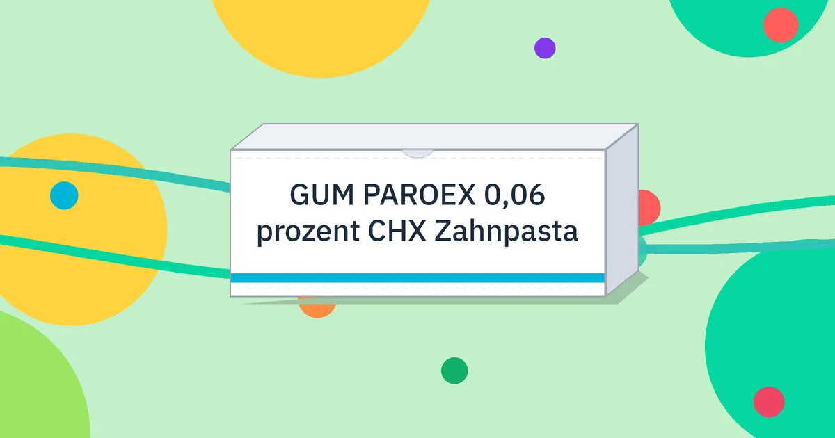 Symbolbild: Packung mit der Aufschrift GUM PAROEX 0,06 prozent CHX Zahnpasta (PZN 00196285) – Verfügbarkeit und Bezug in Apotheken in Frankfurt am Main