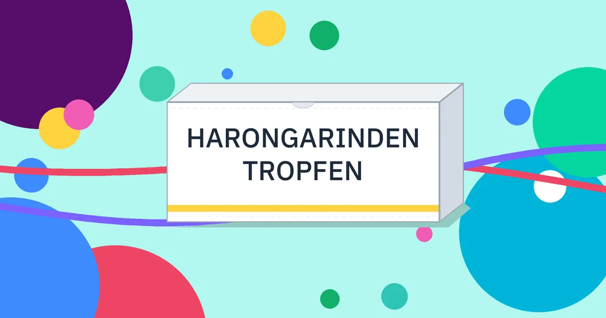Symbolbild: Packung mit der Aufschrift HARONGARINDEN TROPFEN (PZN 14128502) – Verfügbarkeit und Bezug in Apotheken in Frankfurt am Main