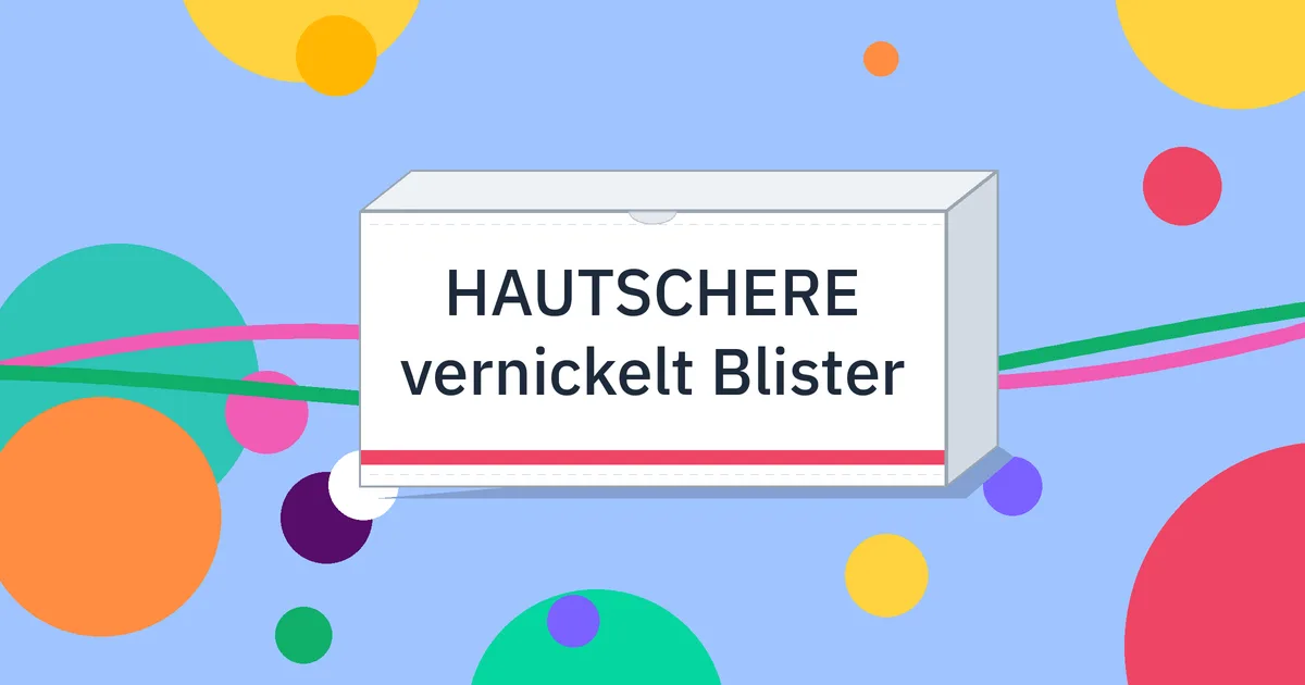 Symbolbild: Packung mit der Aufschrift HAUTSCHERE vernickelt Blister (PZN 10349040) – Verfügbarkeit und Bezug in Apotheken in Frankfurt am Main