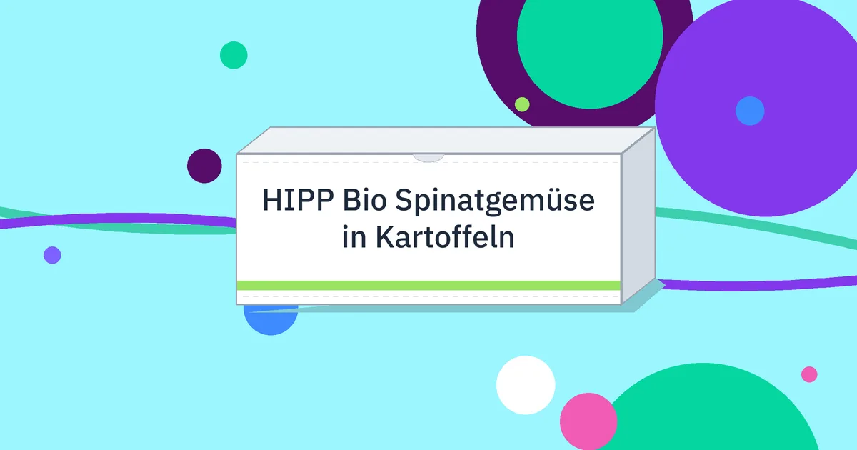 Symbolbild: Packung mit der Aufschrift HIPP Bio Spinatgemüse in Kartoffeln (PZN 15327971) – Verfügbarkeit und Bezug in Apotheken in Frankfurt am Main
