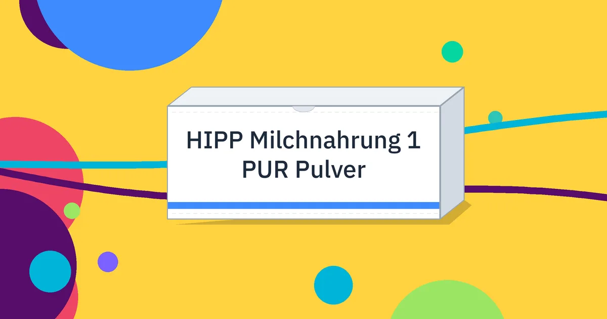 Symbolbild: Packung mit der Aufschrift HIPP Milchnahrung 1 PUR Pulver (PZN 20162130) – Verfügbarkeit und Bezug in Apotheken in Frankfurt am Main