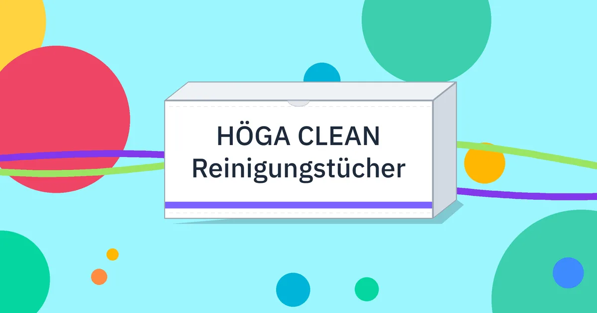 Symbolbild: Packung mit der Aufschrift HÖGA CLEAN Reinigungstücher (PZN 16790151) – Verfügbarkeit und Bezug in Apotheken in Frankfurt am Main