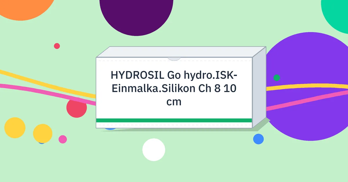 Symbolbild: Packung mit der Aufschrift HYDROSIL Go hydro.ISK-Einmalka.Silikon Ch 8 10 cm (PZN 11727981) – Verfügbarkeit und Bezug in Apotheken in Frankfurt am Main