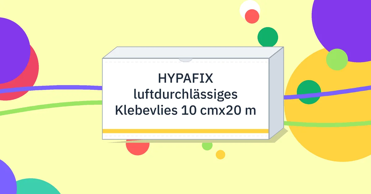 Symbolbild: Packung mit der Aufschrift HYPAFIX luftdurchlässiges Klebevlies 10 cmx20 m (PZN 19180200) – Verfügbarkeit und Bezug in Apotheken in Frankfurt am Main