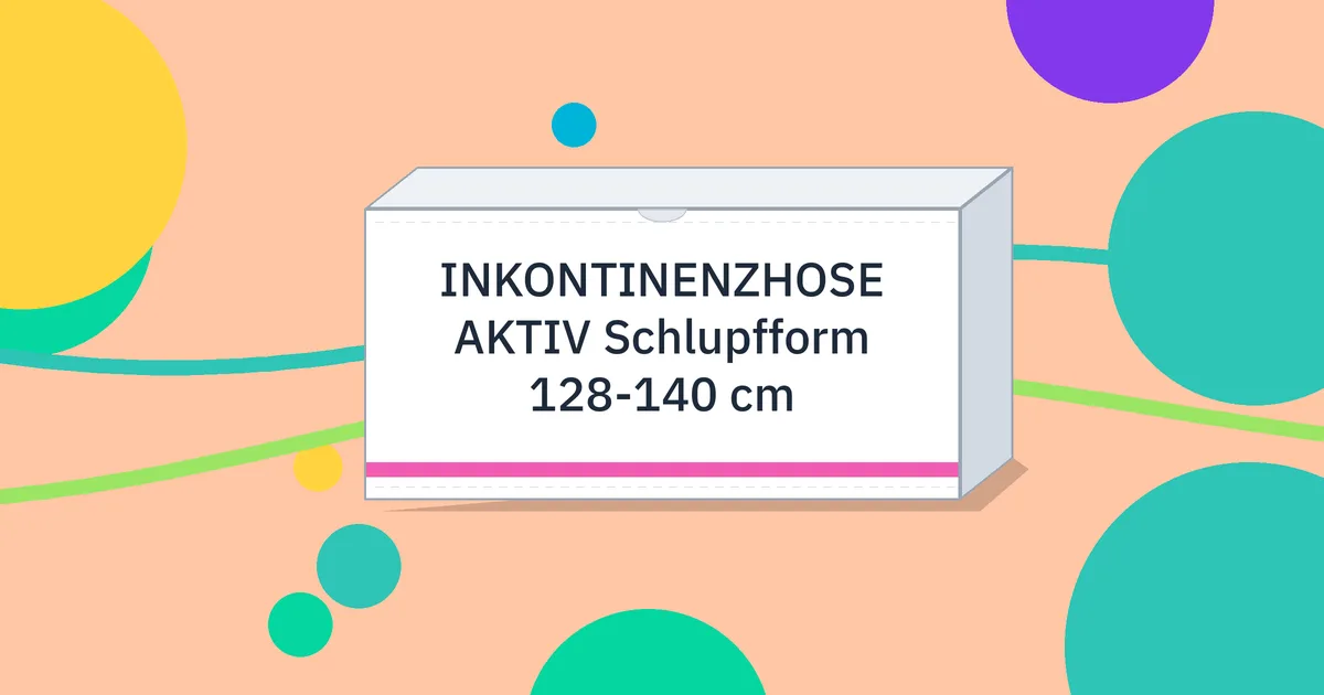 Symbolbild: Packung mit der Aufschrift INKONTINENZHOSE AKTIV Schlupfform 128-140 cm (PZN 09510323) – Verfügbarkeit und Bezug in Apotheken in Frankfurt am Main