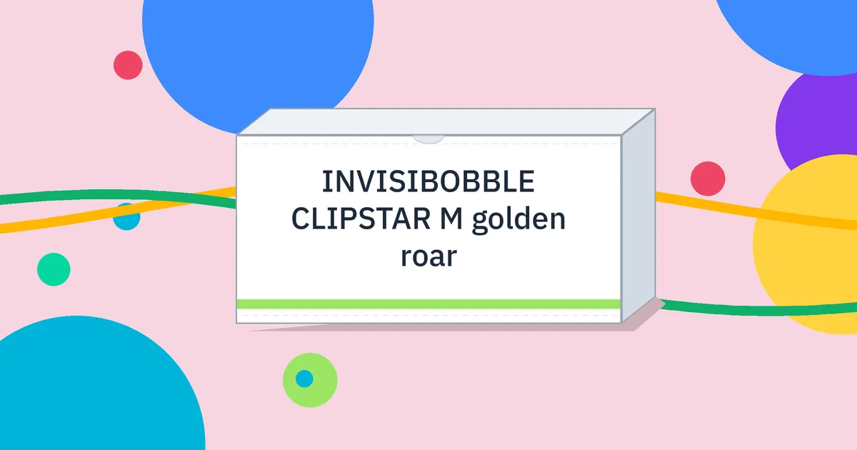 Symbolbild: Packung mit der Aufschrift INVISIBOBBLE CLIPSTAR M golden roar (PZN 20159636) – Verfügbarkeit und Bezug in Apotheken in Frankfurt am Main