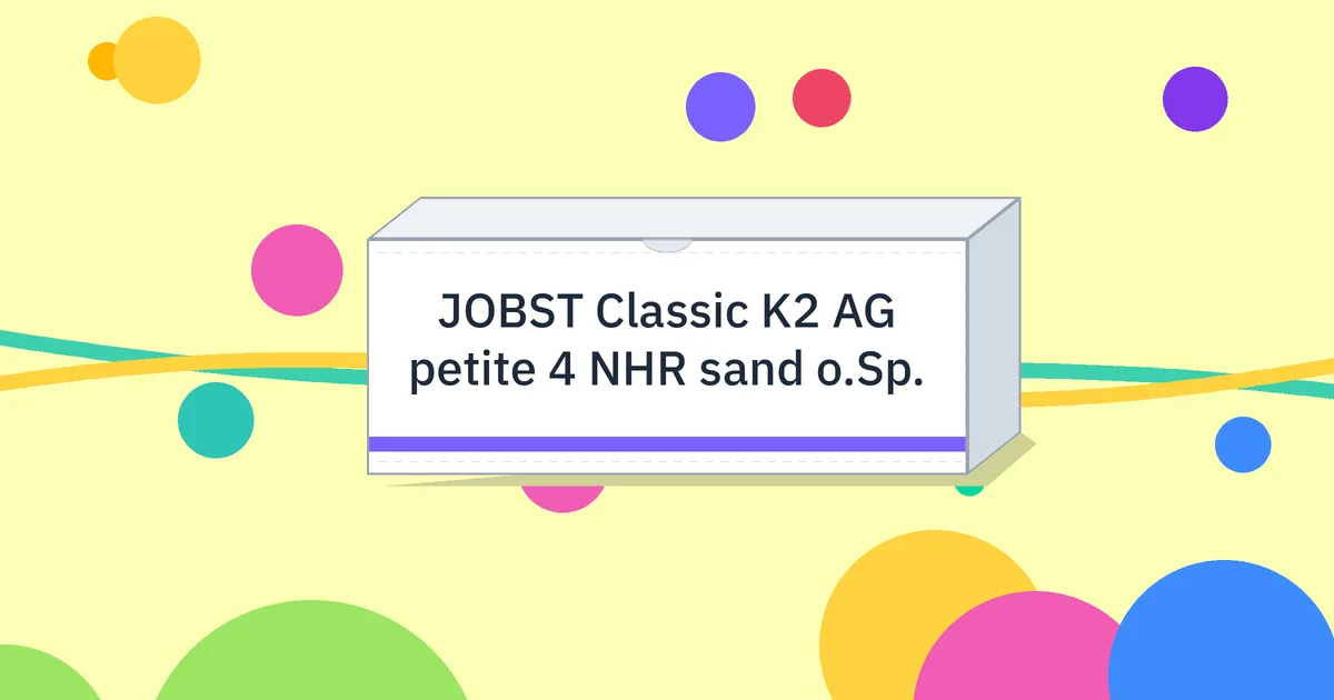 Symbolbild: Packung mit der Aufschrift JOBST Classic K2 AG petite 4 NHR sand o.Sp. (PZN 10727921) – Verfügbarkeit und Bezug in Apotheken in Frankfurt am Main