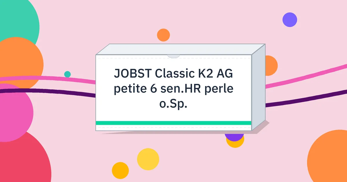 Symbolbild: Packung mit der Aufschrift JOBST Classic K2 AG petite 6 sen.HR perle o.Sp. (PZN 17961152) – Verfügbarkeit und Bezug in Apotheken in Frankfurt am Main