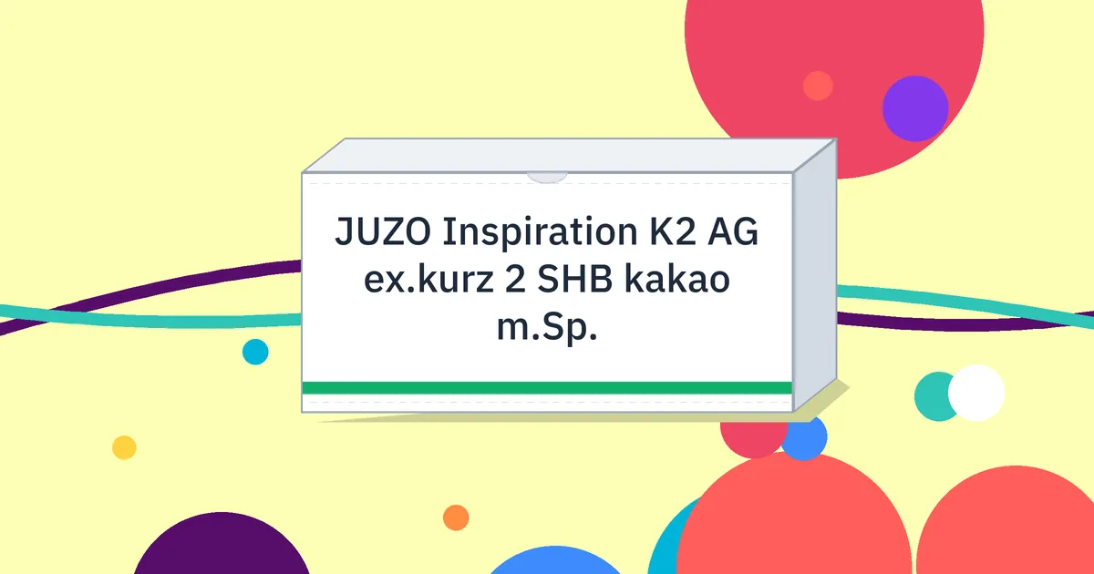 Symbolbild: Packung mit der Aufschrift JUZO Inspiration K2 AG ex.kurz 2 SHB kakao m.Sp. (PZN 14924297) – Verfügbarkeit und Bezug in Apotheken in Frankfurt am Main