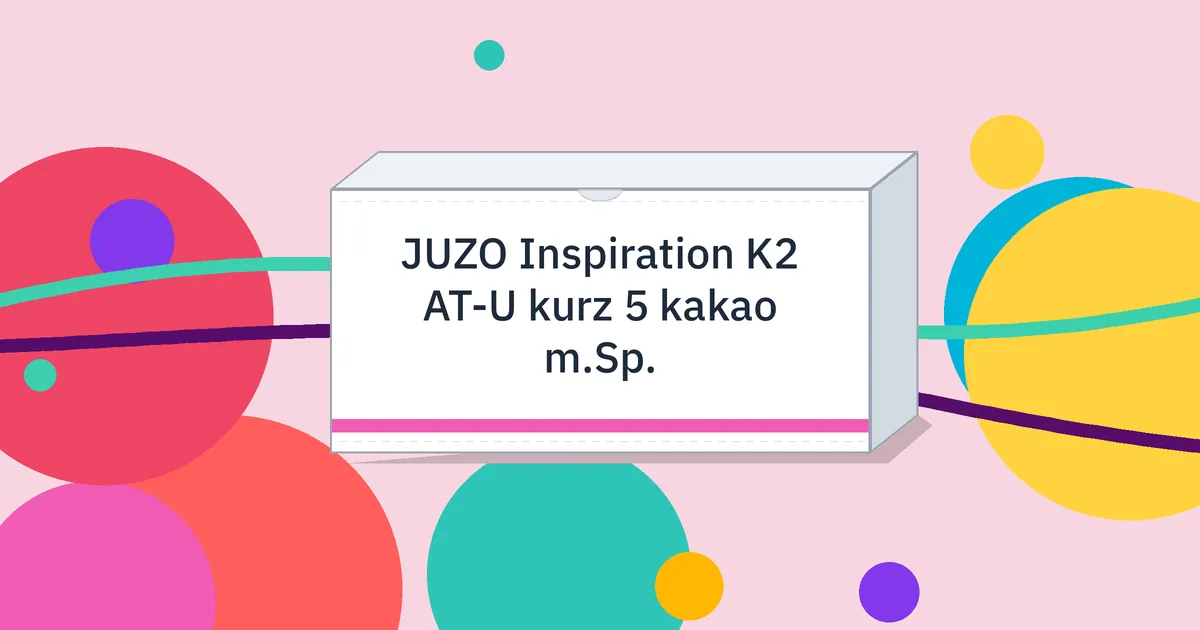 Symbolbild: Packung mit der Aufschrift JUZO Inspiration K2 AT-U kurz 5 kakao m.Sp. (PZN 14929490) – Verfügbarkeit und Bezug in Apotheken in Frankfurt am Main