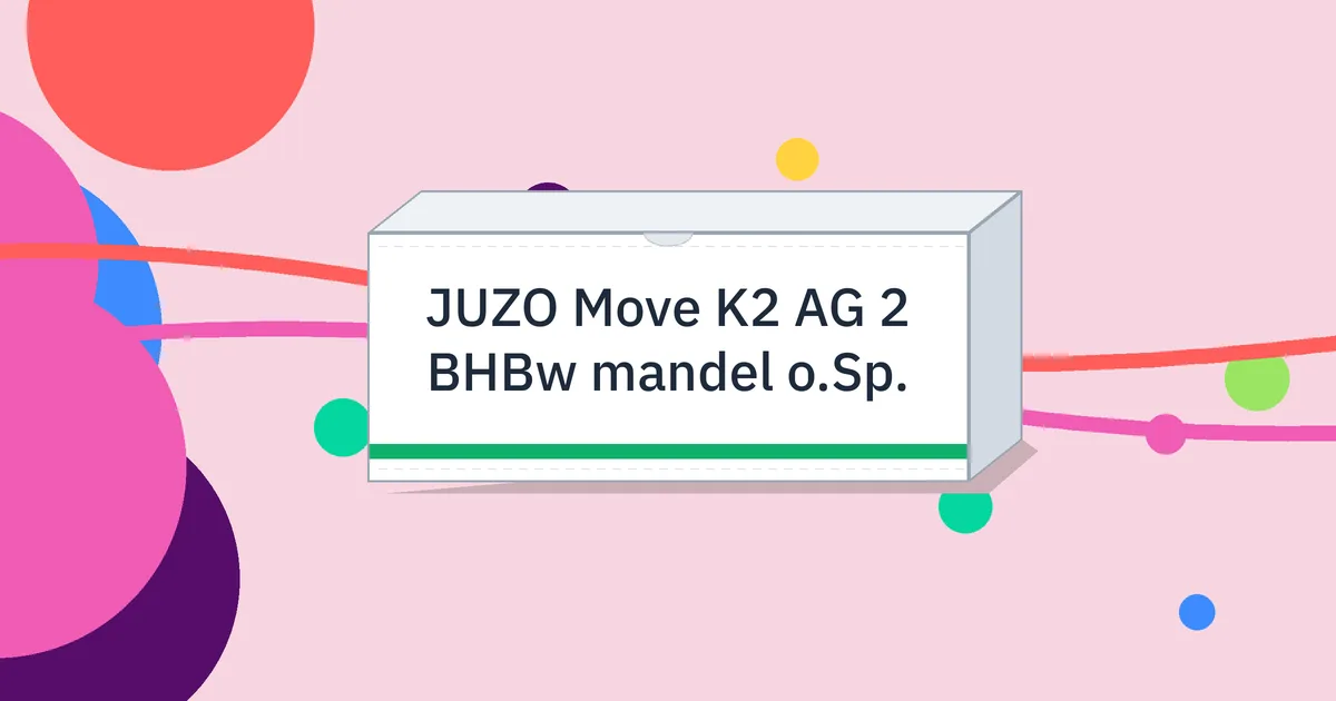 Symbolbild: Packung mit der Aufschrift JUZO Move K2 AG 2 BHBw mandel o.Sp. (PZN 16646313) – Verfügbarkeit und Bezug in Apotheken in Frankfurt am Main
