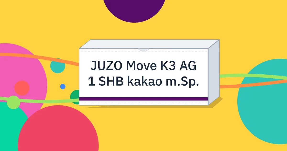 Symbolbild: Packung mit der Aufschrift JUZO Move K3 AG 1 SHB kakao m.Sp. (PZN 18587307) – Verfügbarkeit und Bezug in Apotheken in Frankfurt am Main