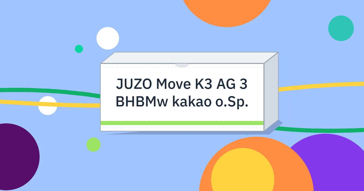 Symbolbild: Packung mit der Aufschrift JUZO Move K3 AG 3 BHBMw kakao o.Sp. (PZN 18590249) – Verfügbarkeit und Bezug in Apotheken in Frankfurt am Main